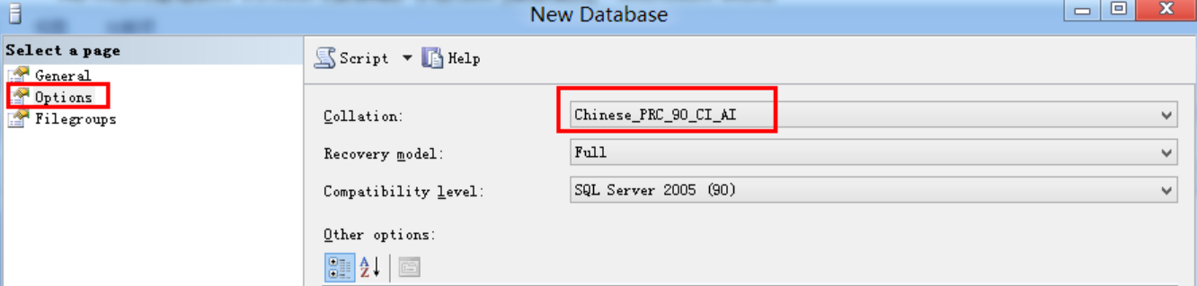 SQLServer数据库修改排序规则为ChinesePRC90CIAI | 系统运维