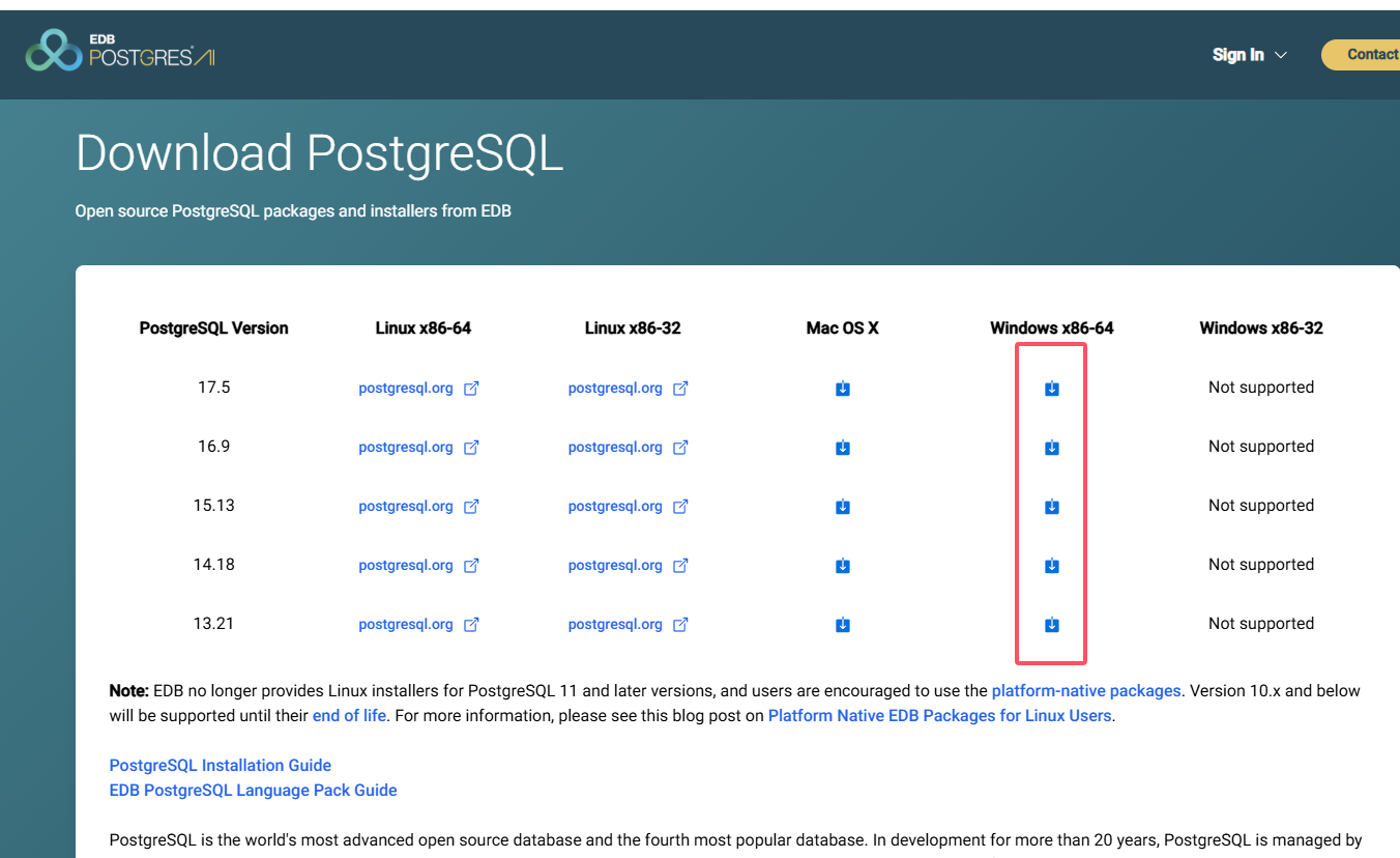 Postgresql数据库安装参考手册 | 系统运维